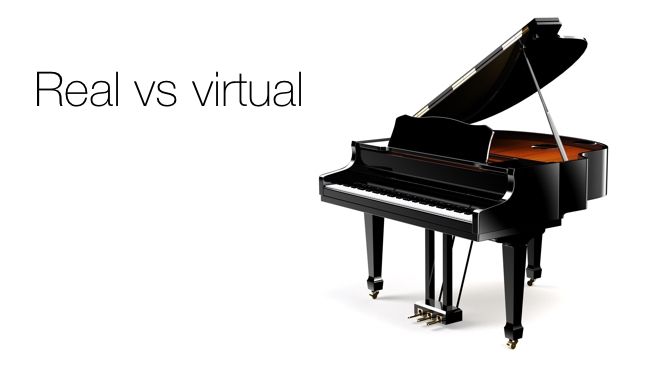 Comparing real and virtual pianos