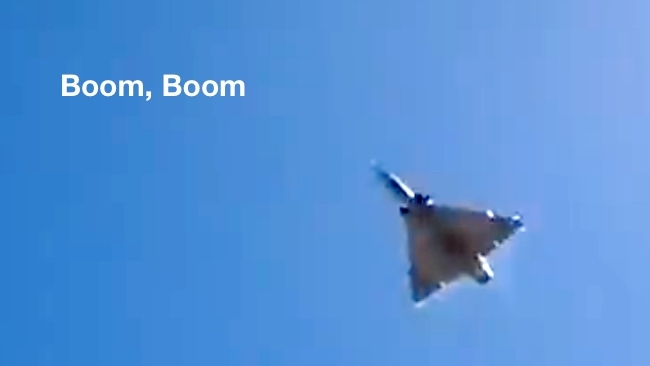 The close-up effects of a sonic boom