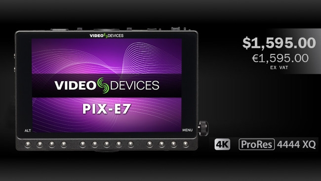 PIX-E7 4K recorder / field monitor now shipping