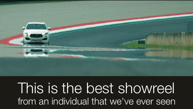 This is the best showreel made by an individual that we've ever seen