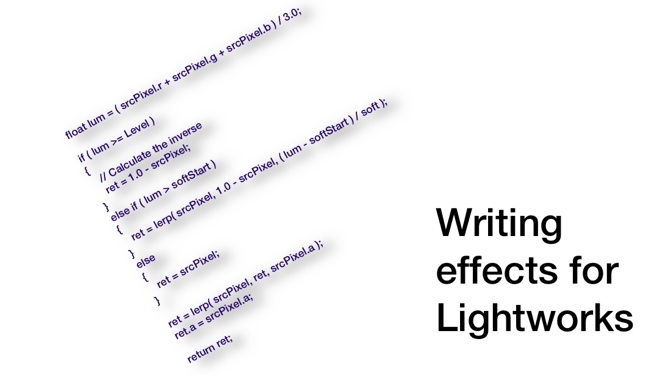 How to write video effects for Lightworks