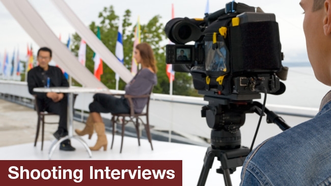 Lighting, camera and sound for interviews