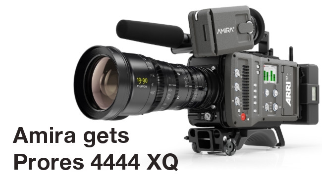 ARRI Amira now captures in Prores 4444 XQ