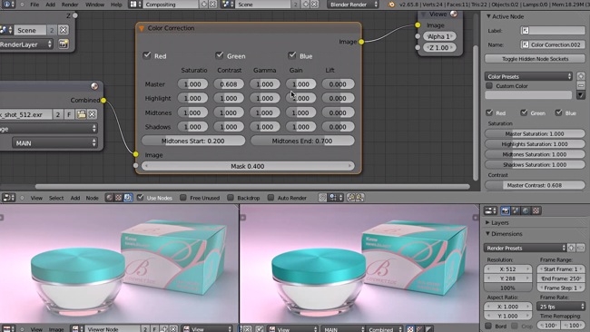 Colour correction in Blender: an excellent tutorial