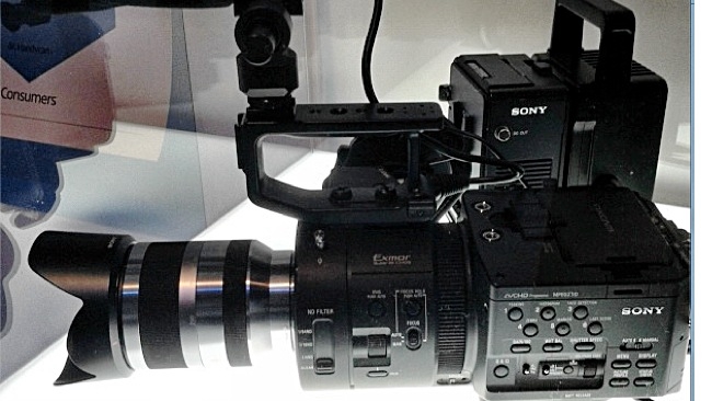 First blurry pic of Sony FS700 kitted out for 4K recording